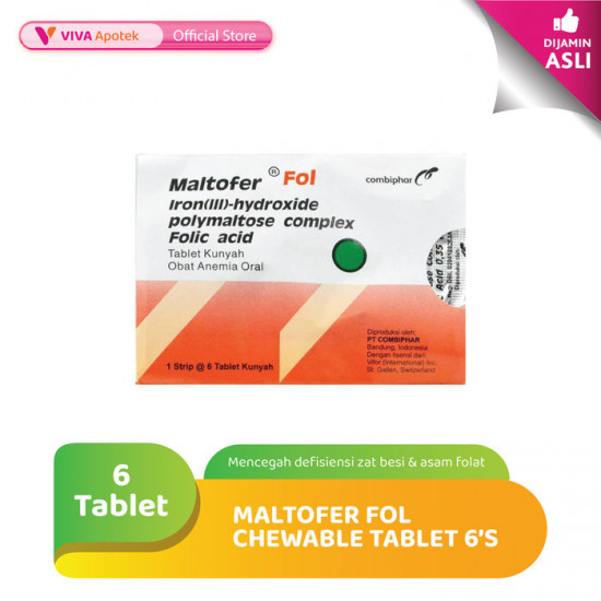 Maltofer Fol Chewable Mengatasi Anemia (6 Tablet)