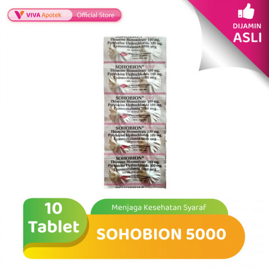 Sohobion 5000 untuk Menjaga Kesehatan Syaraf (10 Tablet)