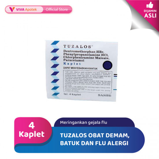 Tuzalos Meringankan Flu & Batuk (4 Kaplet)
