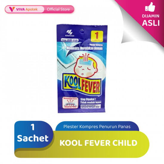 Kool fever Child Plester Kompres Penurun Panas (1 Sachet)