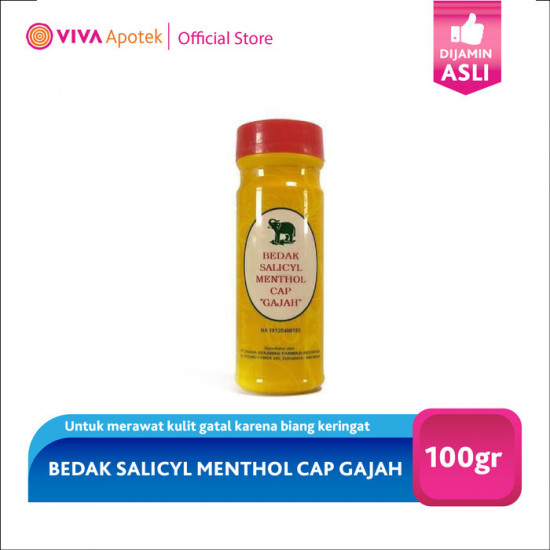 Bedak Salicyl Menthol Cap Gajah (100 Gram)