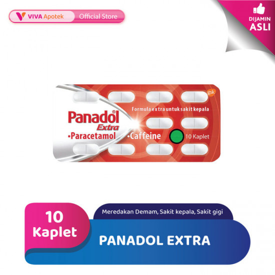 Panadol Merah Extra untuk Meredakan Sakit Kepala (10 Tablet)