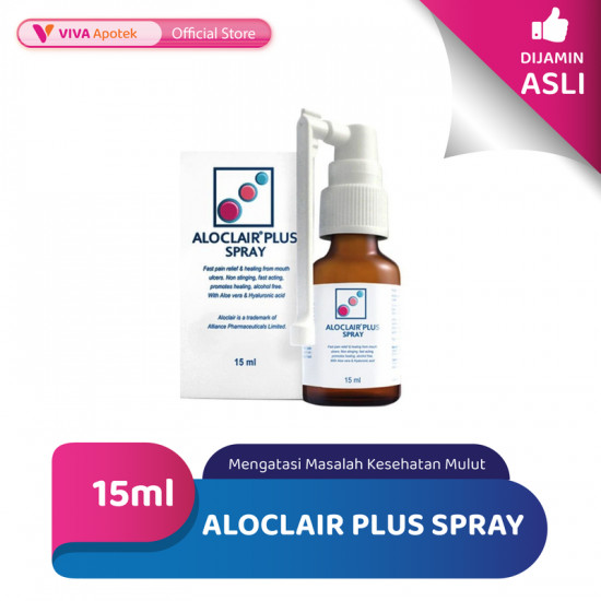 Aloclair Plus Spray Mengatasi Sariawan & Luka Rongga Mulut (15 ml)