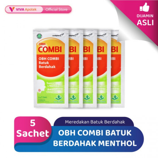 OBH Combi Batuk Berdahak Menthol untuk Meredakan Batuk Berdahak (5 Pack)