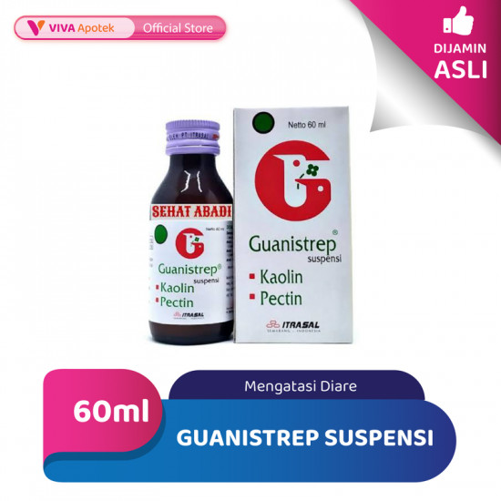 Guanistrep Suspensi untuk Mengatasi Diare (60 ml)