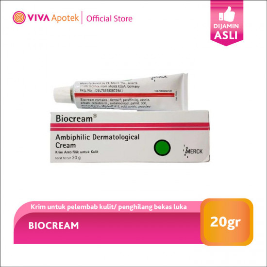 Biocream untuk Melembabkan & Perlindungan Kulit Kering - 20 Gram