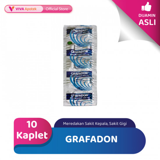 Grafadon 500 mg Membantu Meringankan Demam & Sakit Kepala (10 Tablet)