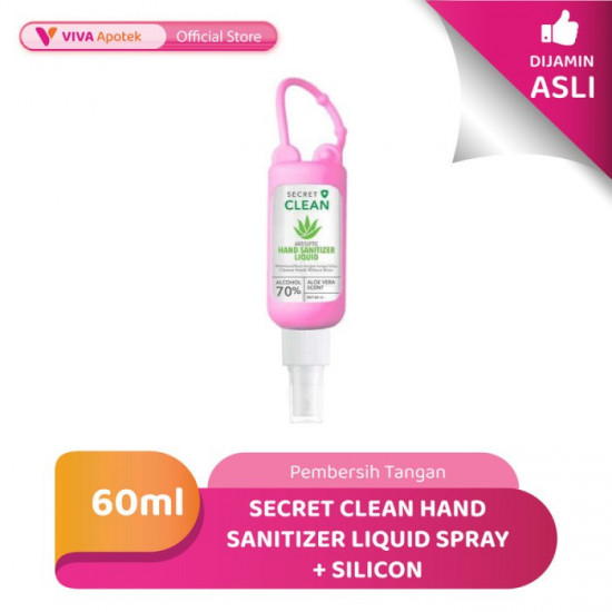 Secret Clean Hand Sanitizer Liquid Spray + Silicon (60 ml)