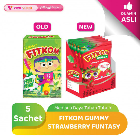Fitkom Gummy Strawberry Funtasy (5 Sachet)