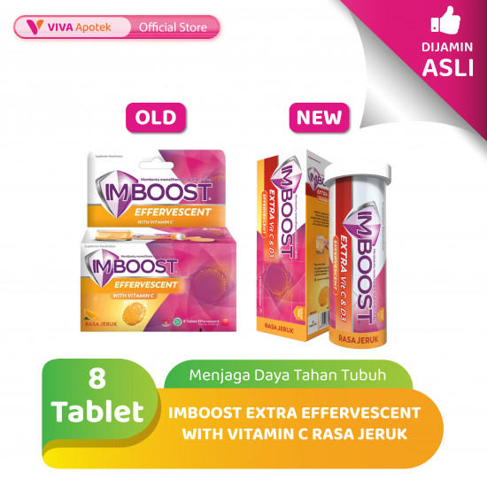 Imboost Effervescent With Vitamin C Rasa Jeruk (8 Tablet)
