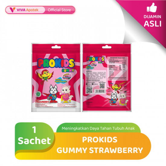 Prokids Gummy Strawberry Sachet Meningkatkan Daya Tahan Tubuh(20 Gram)
