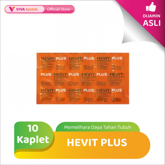 Hevit Plus Membantu Memelihara Daya Tahan Tubuh (10 Kaplet)