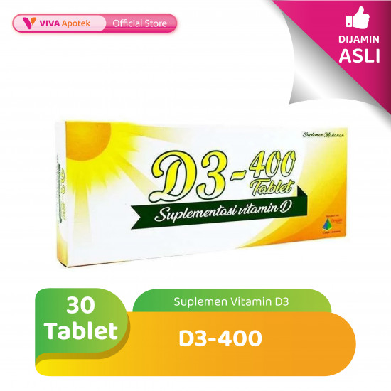 D3-400 Suplemen Vitamin D3 (30 Tablet)