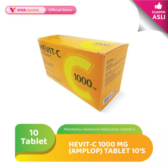 Hevit-C 1000 mg (Amplop) Memenuhi Kebutuhan Vitamin C (10 Tablet)