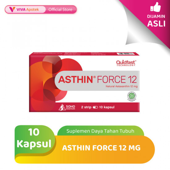 Asthin Force 12 mg untuk Suplemen Daya Tahan Tubuh (10 Kapsul)