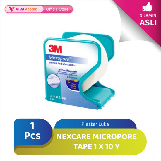 Nexcare Micropore Tape 1 x 10 Y untuk Menutup Luka (1 Pcs)