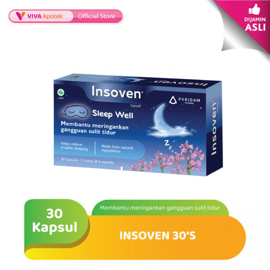 Insoven Membantu Meringankan Gangguan Sulit Tidur (30 Kapsul)