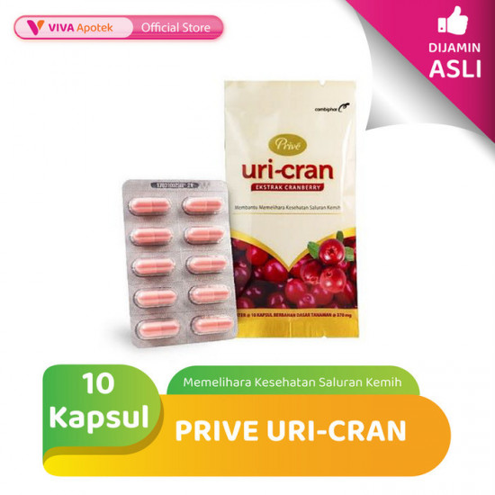 Prive URI-Cran untuk Memelihara Kesehatan Saluran Kemih (10 Kapsul)