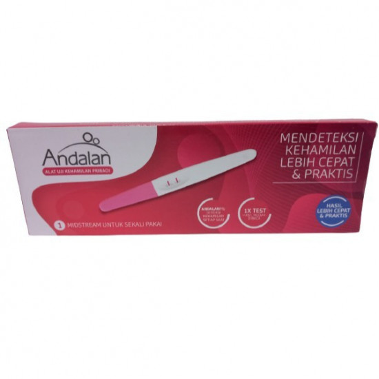 Andalan Pregnancy Test Midstream untuk Alat Uji Kehamilan (1 Pieces)