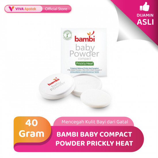 Bambi Baby Compact Powder Prickly Heat untuk Iritasi & Gatal (40 Gram)