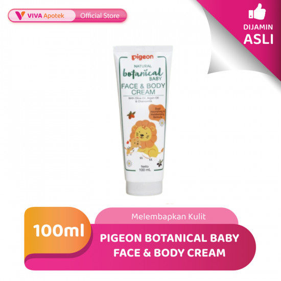 Pigeon Botanical Baby Face & Body Cream Melembapkan Kulit (100 ml)