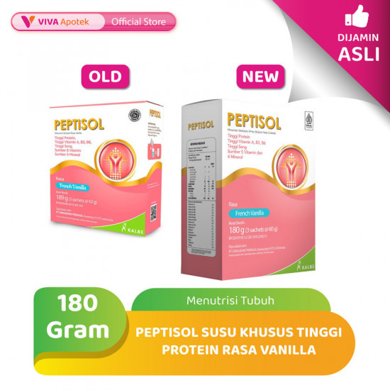 Peptisol Susu Khusus Tinggi Protein Rasa Vanilla (189 Gram)