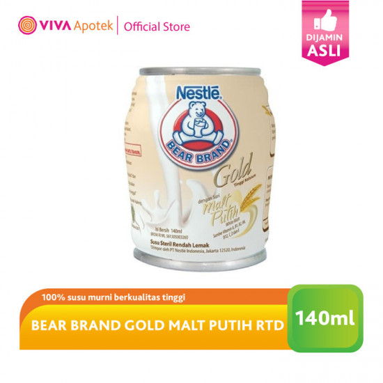 Bear Brand Gold Malt Putih Rtd - 140 ml