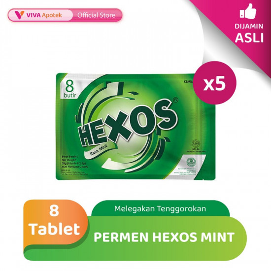 Permen Hexos Mint Sach 8`S
