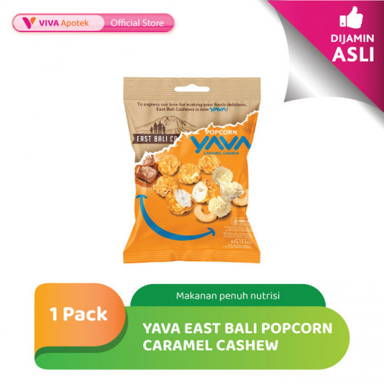 Yava East Bali Popcorn Caramel Cashew 60 Gram (1 Pack)